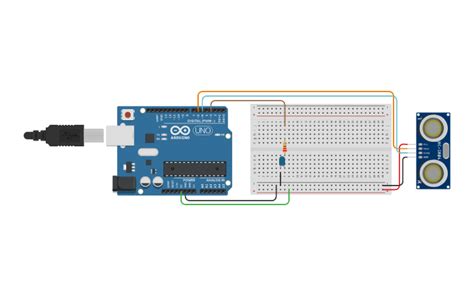 Circuit Design Sensor Distance Tinkercad