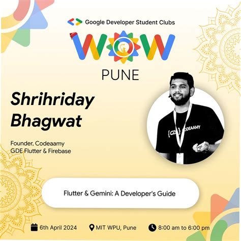 Gdsc Wow Pune On Linkedin Gdscwowpune Shrihridaybhagwat Flutter Firebase Gemini