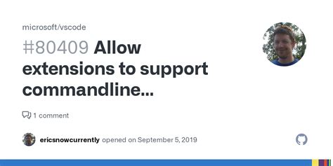 allow extensions to support commandline arguments · issue 80409