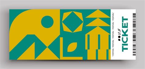 Premium Vector Ticket Vector Template Layout With Abstract Pattern
