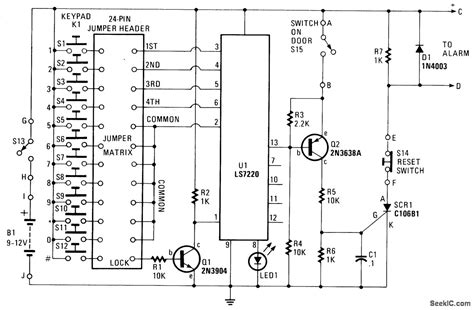 Electroniccombinationlock Basiccircuit Circuit Diagram