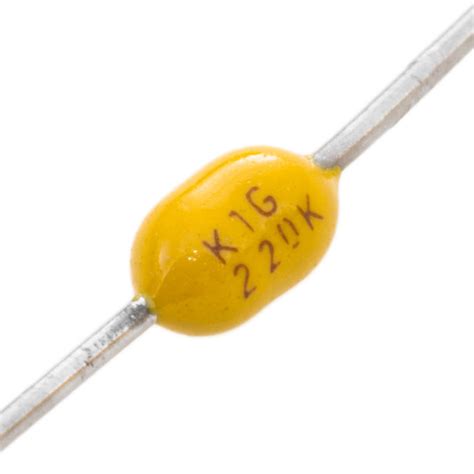 22pf 100v Resin Dipped Ceramic Axial Capacitor Protostack