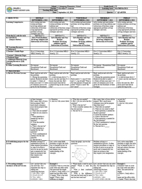 Dll Grade6 Math Q1 W2 Pdf Mathematics