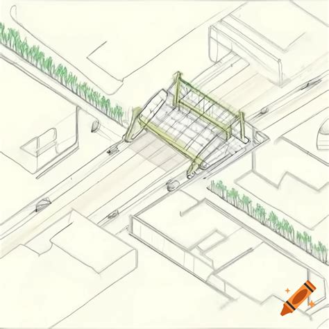 Conceptual Architectural Sketch Of University Marketplace Design On Craiyon