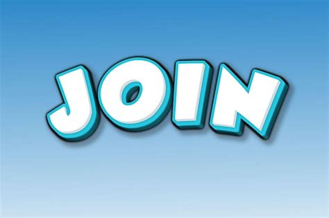 Premium Vector Join Text Effect Design