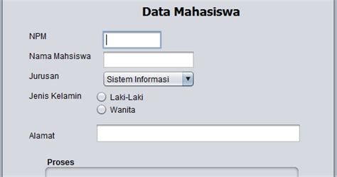 Berkarya Ilmu Membuat Aplikasi Data Mahasiswa Netbeans Koneksi Dengan Mysql