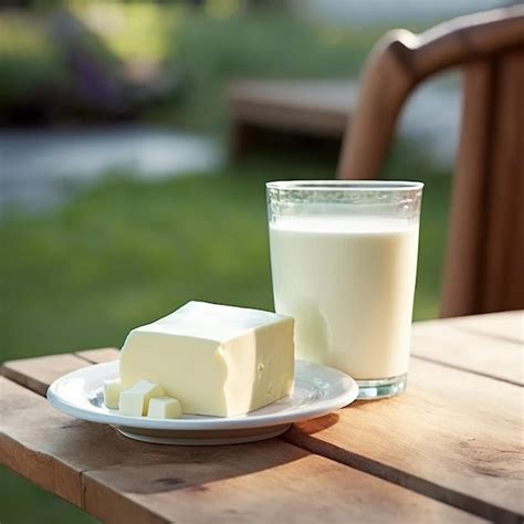 Leche Y Queso En Imágenes De Ilustración De Fondo De Mesa De Madera 3d