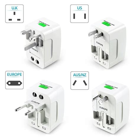 Universal Usb Multi Plug Travel Adapter Power Socket International Uk