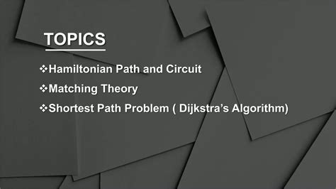Hamilton Path Dijkstra S Algorithm PPT