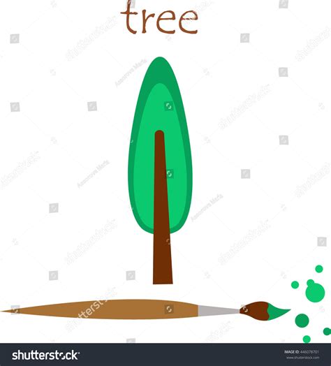 Tree Paint Isolated Organic Vector Illustration Stock Vector Royalty Free 446078701 Shutterstock