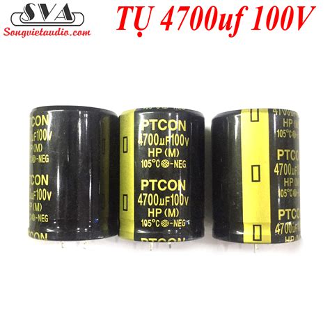 TỤ NguỒn 100v 4700uf Ptcon Hết Songvietaudio