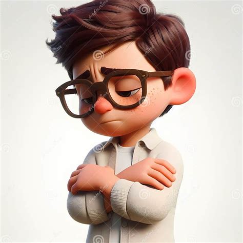 Young Male Student With Glasses Showing Dismissive Expression Stock