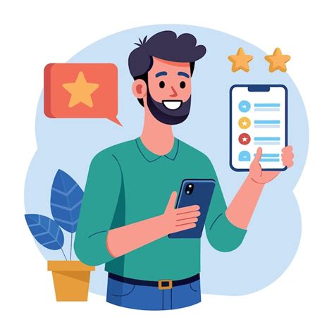 Customer Feedback From Mobile Application Rating Or User Experience Scoring And Satisfaction Pro