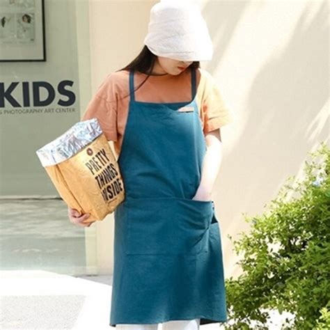 넉넉한 루즈 워싱 면 카페 바리스타 앞치마 3type 감도 깊은 취향 셀렉트샵 29cm