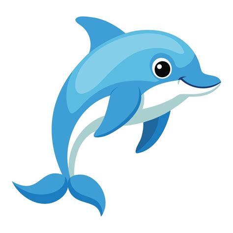 Playful Dolphin Cartoon Illustration 54956261 Vector Art At Vecteezy