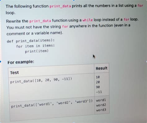 solved the following function print data prints all the