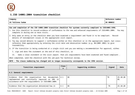 doc transition checklist doc dokumen tips