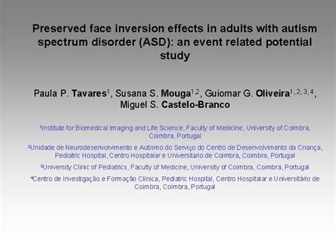 Preserved Face Inversion Effects In Adults With Autism