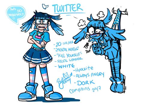 Twitter Girl Hanging Out By Hornypsyko On Deviantart