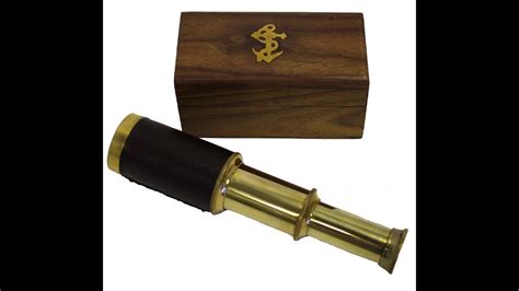 Review 6 Handheld Brass Telescope With Wooden Box Pirate Navigation