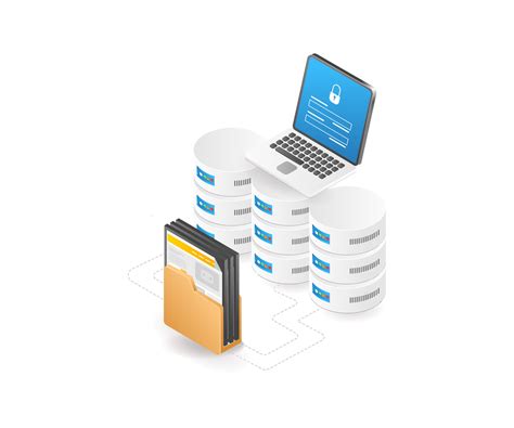Computer Server Folder Data Security Password Vector Art At Vecteezy