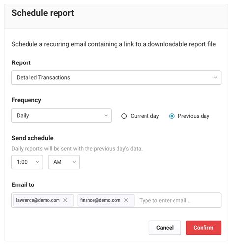 Scheduled Reports Help Center