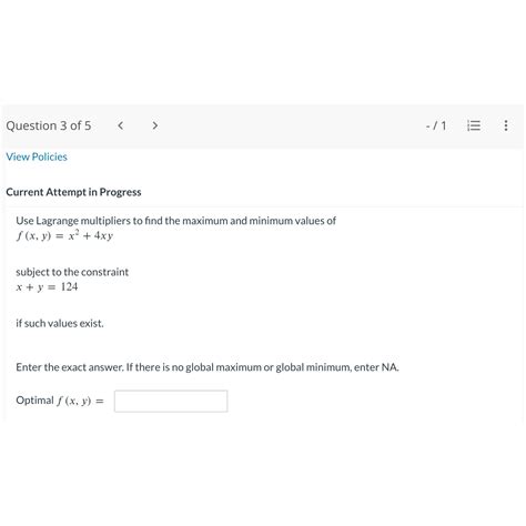 Solved Question 3 Of 5 1View PoliciesCurrent Attempt In Chegg