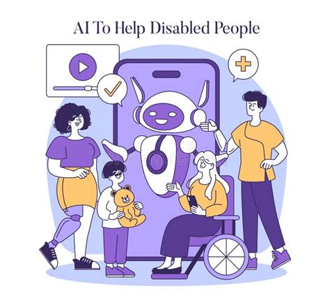 Ai To Help Disabled People Stock Illustration Illustration Of Virtual 343813195