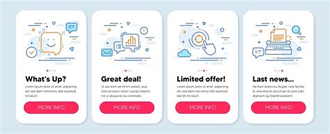 스마일 서타겟 그래프 차트 기호 와 같은 기술 아이콘 집합입니다 타자기 라인 아이콘입니다 벡터 기념식에 대한 스톡 벡터 아트 및 기타 이미지 Istock