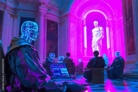 A Modern Reinterpretation Of Raphaels School Of Athens Where Classical Philosophers Are