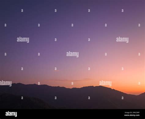 Aerial View Amazing Colors In The Sky At Dawn Over The Misty Sea In The