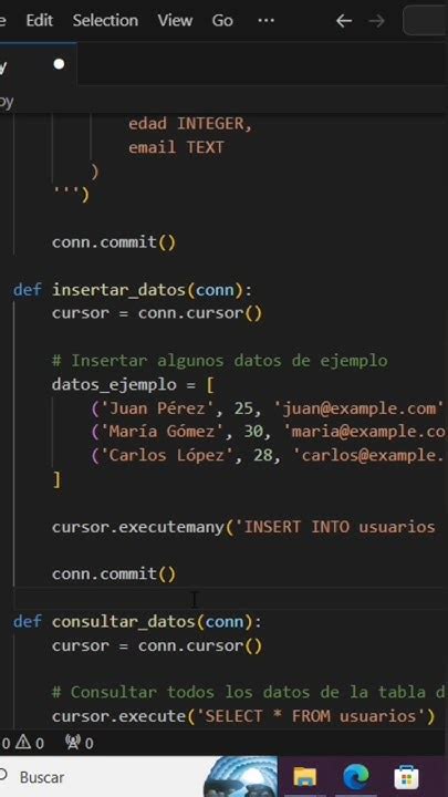 Crear Base De Datos Usando Solo Python Pythonprogramming Pythontutorial Sql Sqlite3 Youtube