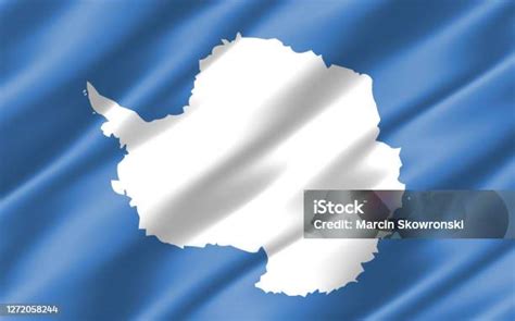 남극 그래픽의 실크 물결 모양의 플래그 물결 모양의 남극 국기 그림 리플드 남극 국가 플래그는 자유 애국심 독립의 상징이다 0명에 대한 스톡 벡터 아트 및 기타 이미지