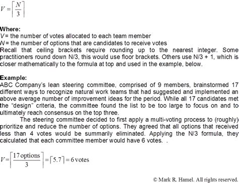 Multi Voting Math Or N 3 Talcott Ridge Consulting