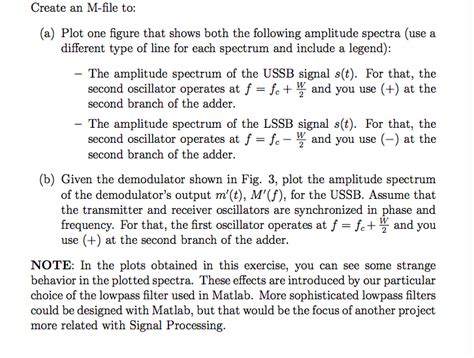 Exercise 4 Single Sideband Generation Weavers