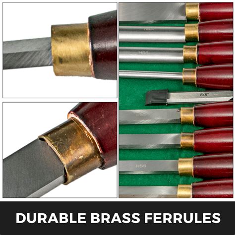 Vevor Woodworking Lathe Chisel Set 8 Piece Set Lathe Chisel Hss Steel