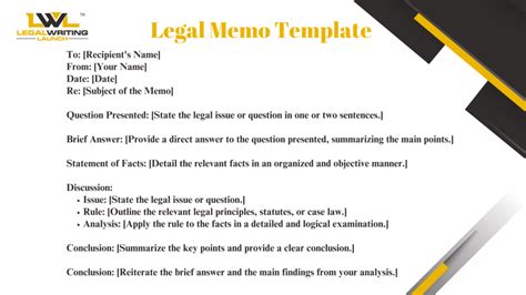 Examples Of Legal Memo Format For Effective Writing