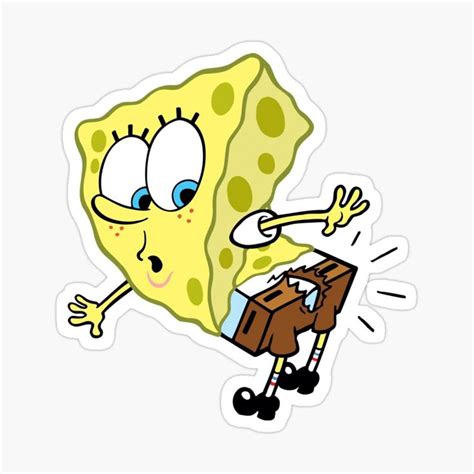 Ripped Pants Sticker For Sale By Leeanne Burey In 2024 Spongebob