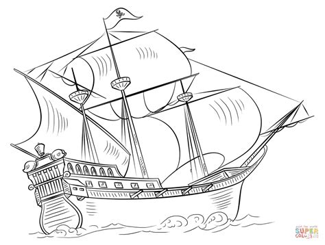 Clipper Ship Coloring Pages