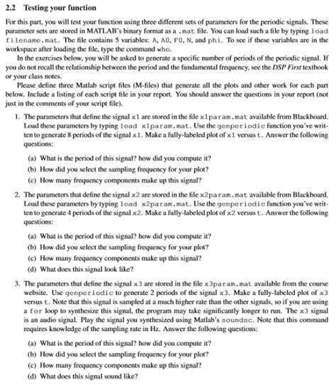 22 Testing Your Function For This Part You Will