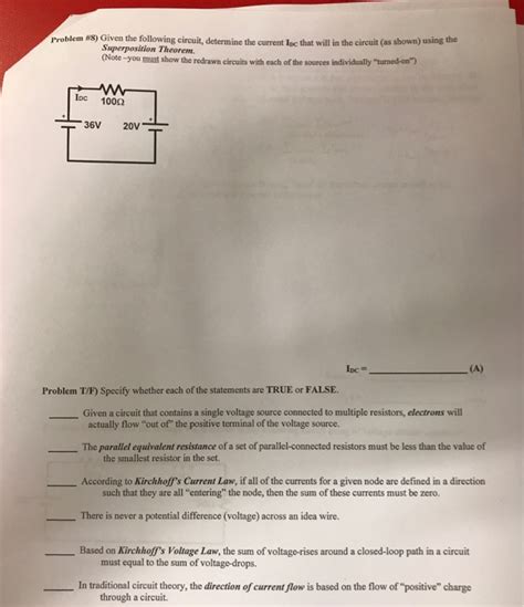 solved given the following circuit determine the current