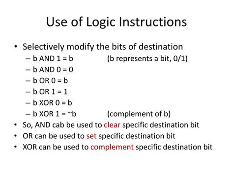 Ppt Lecture 5 Logical Bitwise And Multiplication Division Operations Powerpoint Presentation