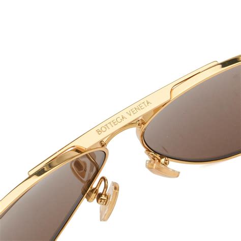 Bottega Veneta Eyewear Bottega Veneta Bv1305s Sunglasses In Goldbrown