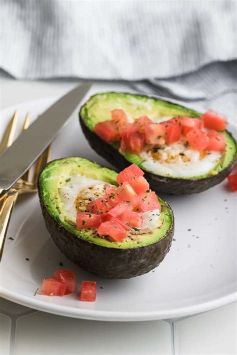 Low Carb Baked Avocado Egg Keto Healthy Fitness Meals