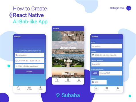 How To Create React Native Airbnb Like App By Flatlogic Platform Flatlogic Medium