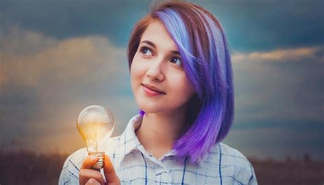 Premium Photo Concept Of Innovation And Creativity Beautiful Girl
