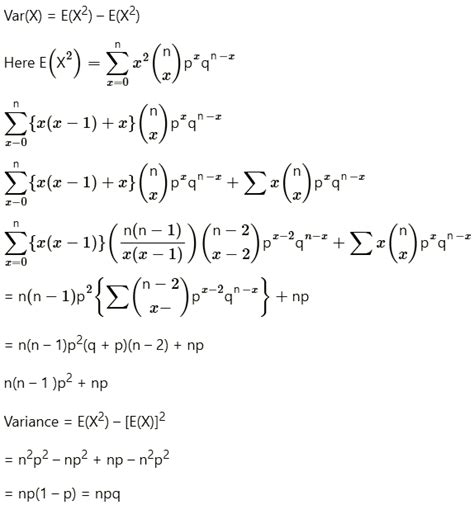 Derive The Mean And Variance Of Binomial Exponentialpoisson Normal