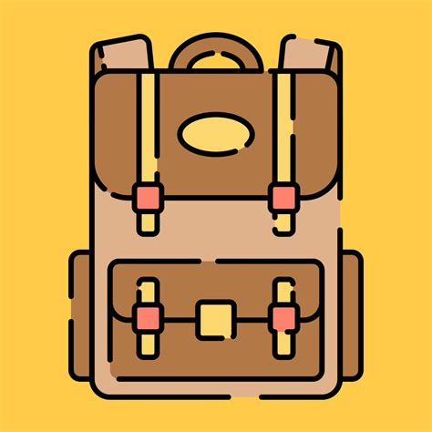 Brown Backpack Icon Illustration 55346201 Vector Art At Vecteezy