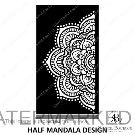 Indian Deco Lotus Mandala Stencil Stencil Boutique