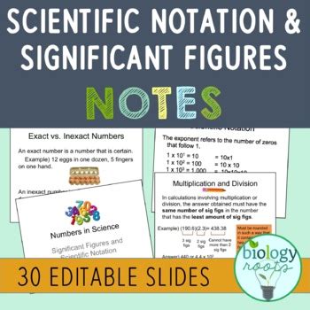 Significant Figures And Scientific Notation PowerPoint By Biology Roots